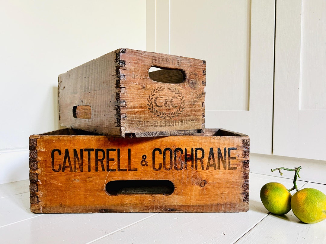 Vintage Rustic Wooden Crate / Farmhouse Storage Box for Home Decor ...
