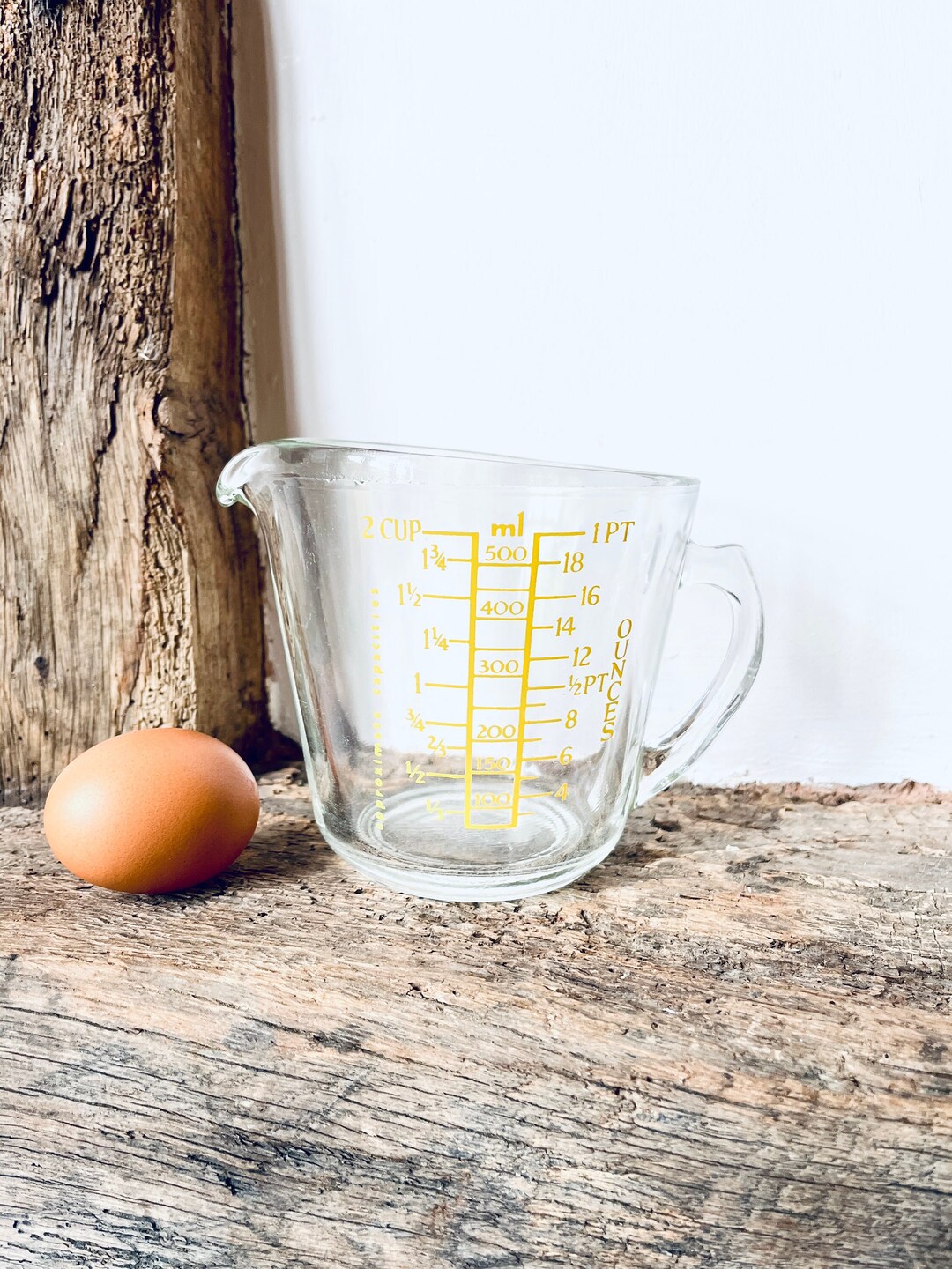 Vintage Measuring Jug / Pyrex Glass Jug / Kitchen Measure / Vintage ...