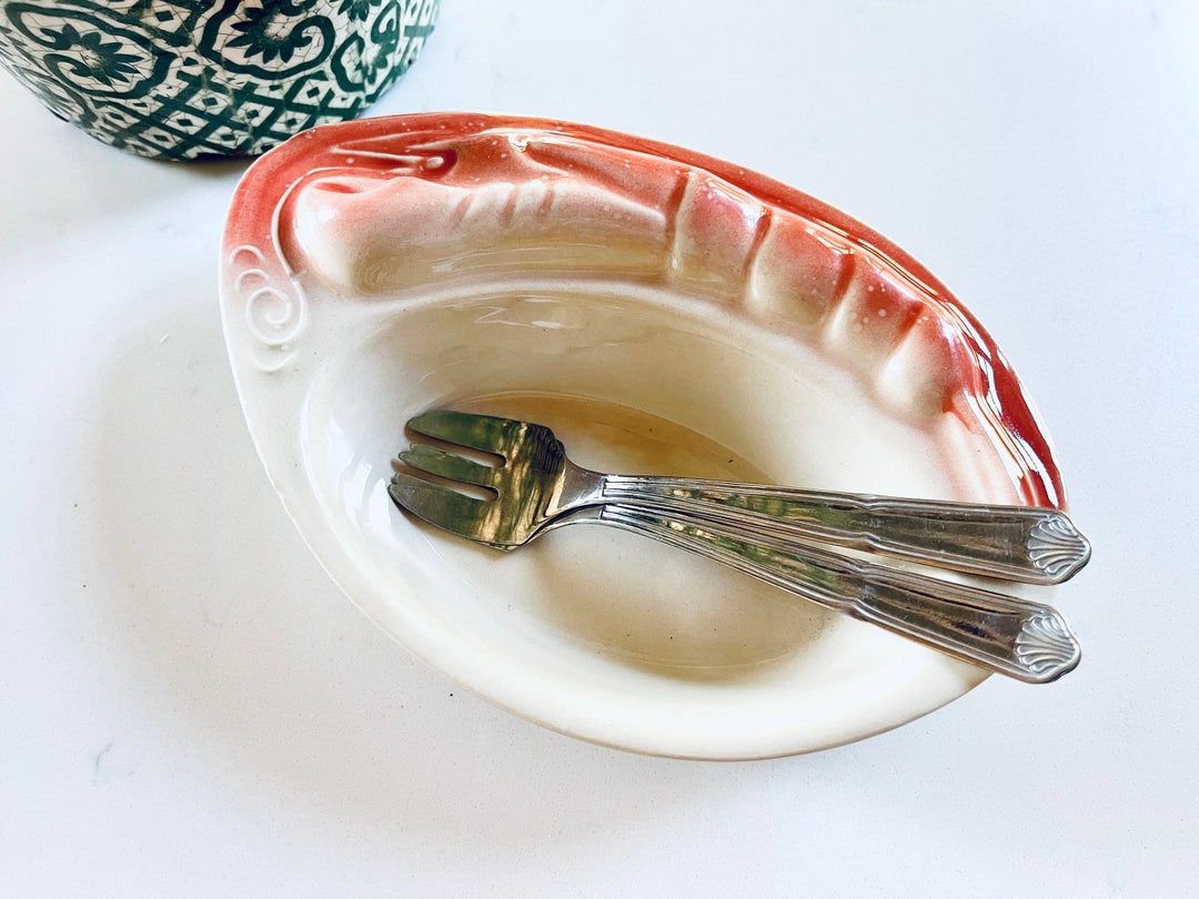 Vintage French Ceramic Seafood Serving Bowls Set / Retro Kitchenware ...