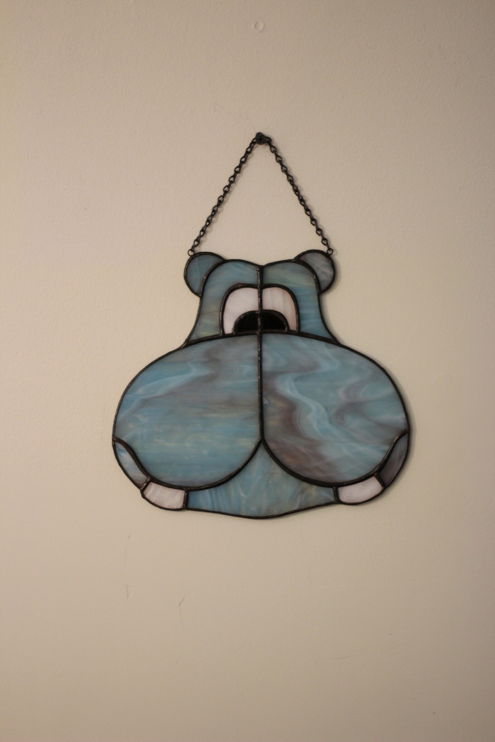 Stained Glass Hippo Suncatcher Animal Decor Window Hanging - Etsy