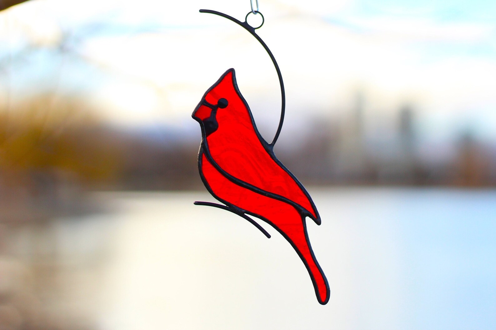 Cardinal Stained Glass Suncatcher Cardinal Window Hanging - Etsy