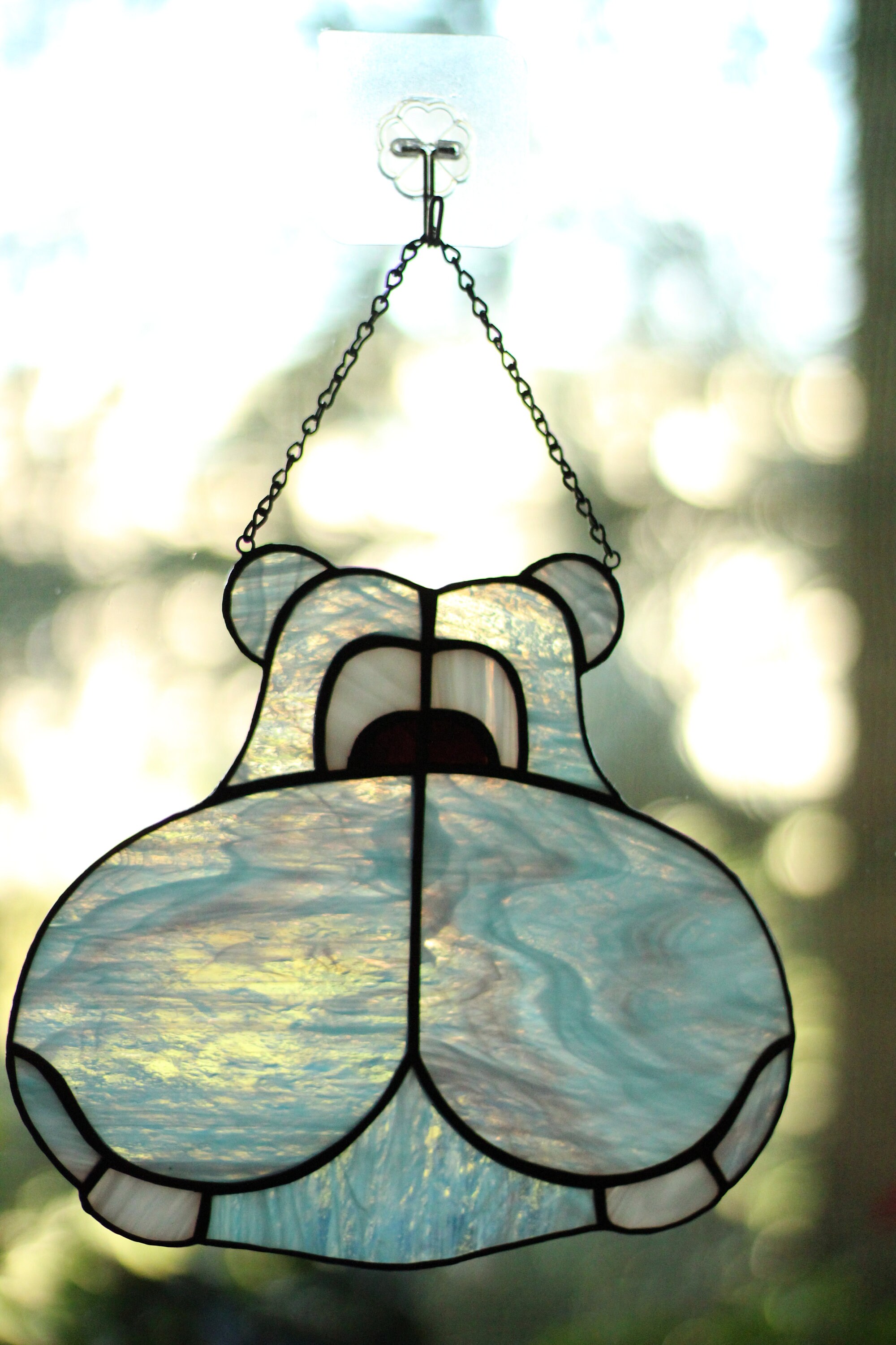 Stained Glass Hippo Suncatcher Animal Decor Window Hanging - Etsy