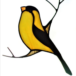 Stained Glass Goldfinch, Hanging Goldfinch Suncatcher, Mother's Day ...