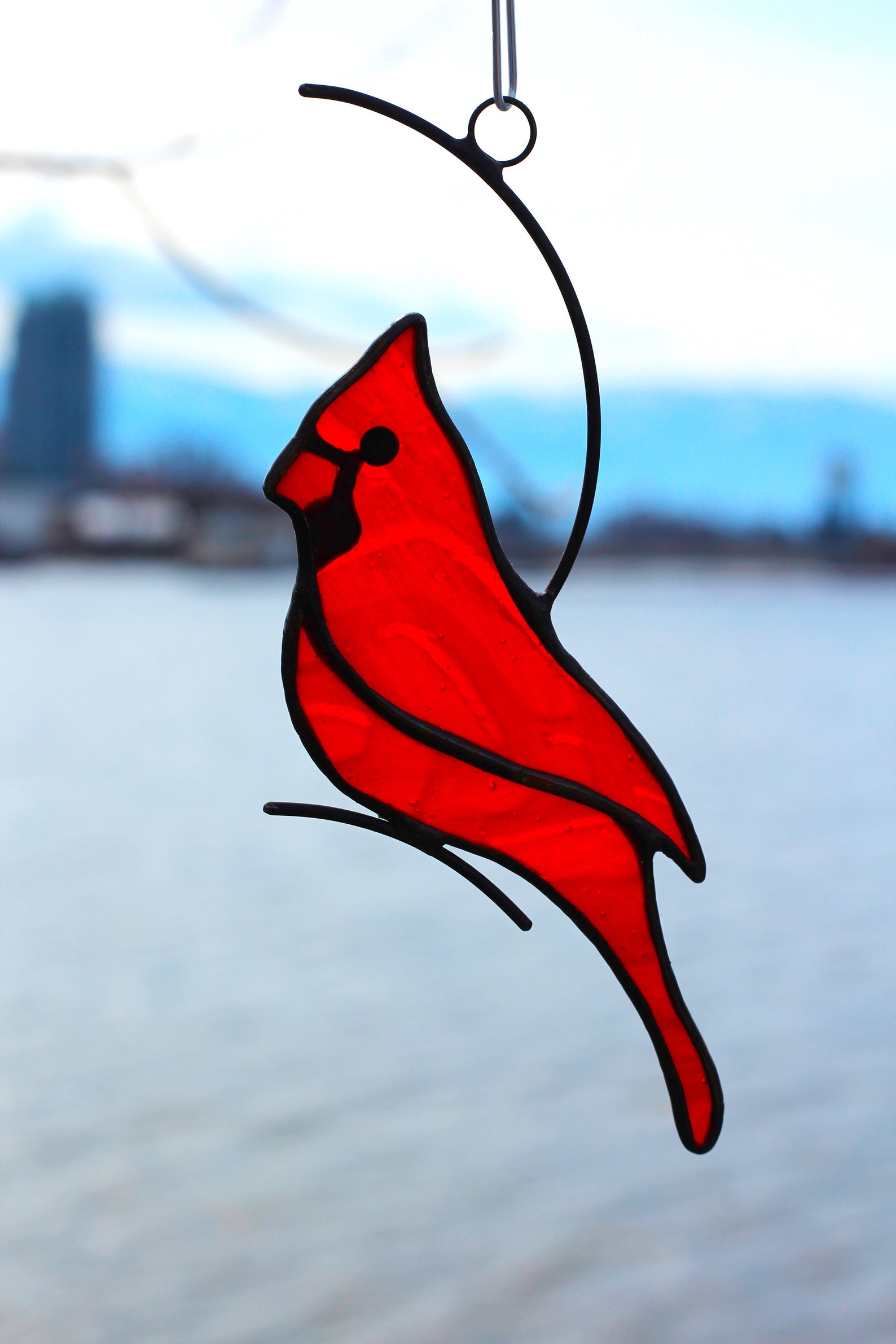 Cardinal Stained Glass Suncatcher Cardinal Window Hanging - Etsy