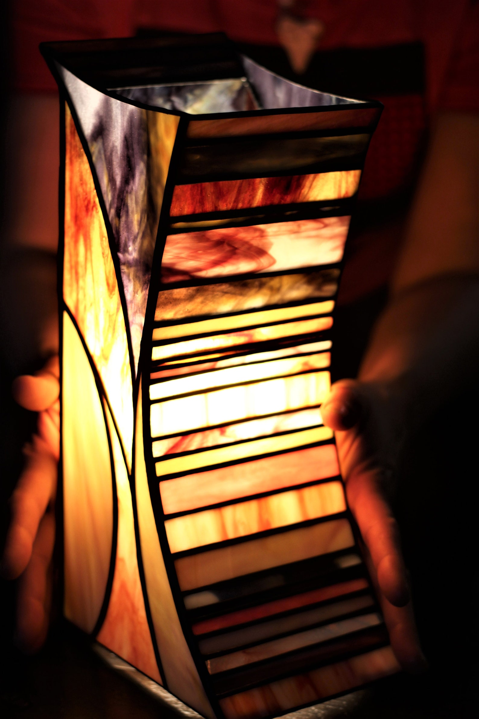 Stained Glass Lamp, Tiffany Style, Contemporary Art, Interior Table ...