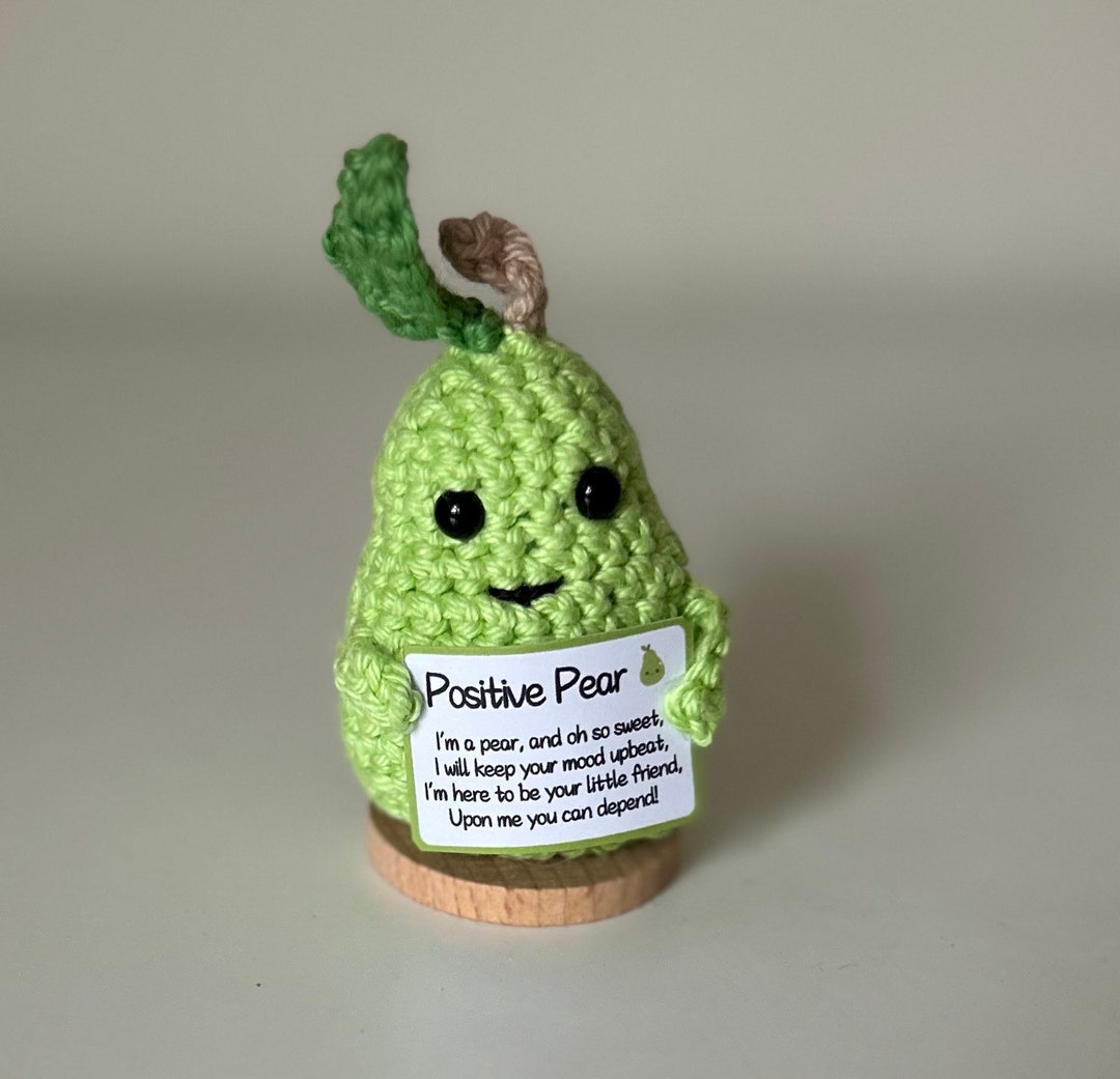 Positive Pear Amigurumi - Emotional Support Gift - Etsy