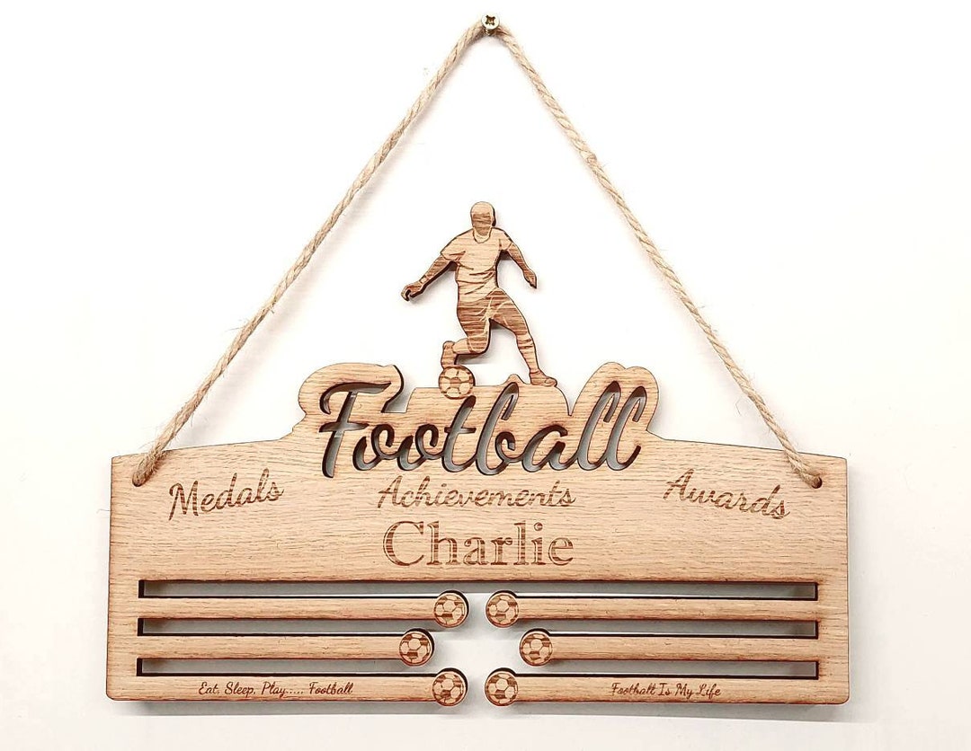 Oak Veneer Football Medal Holder - Etsy