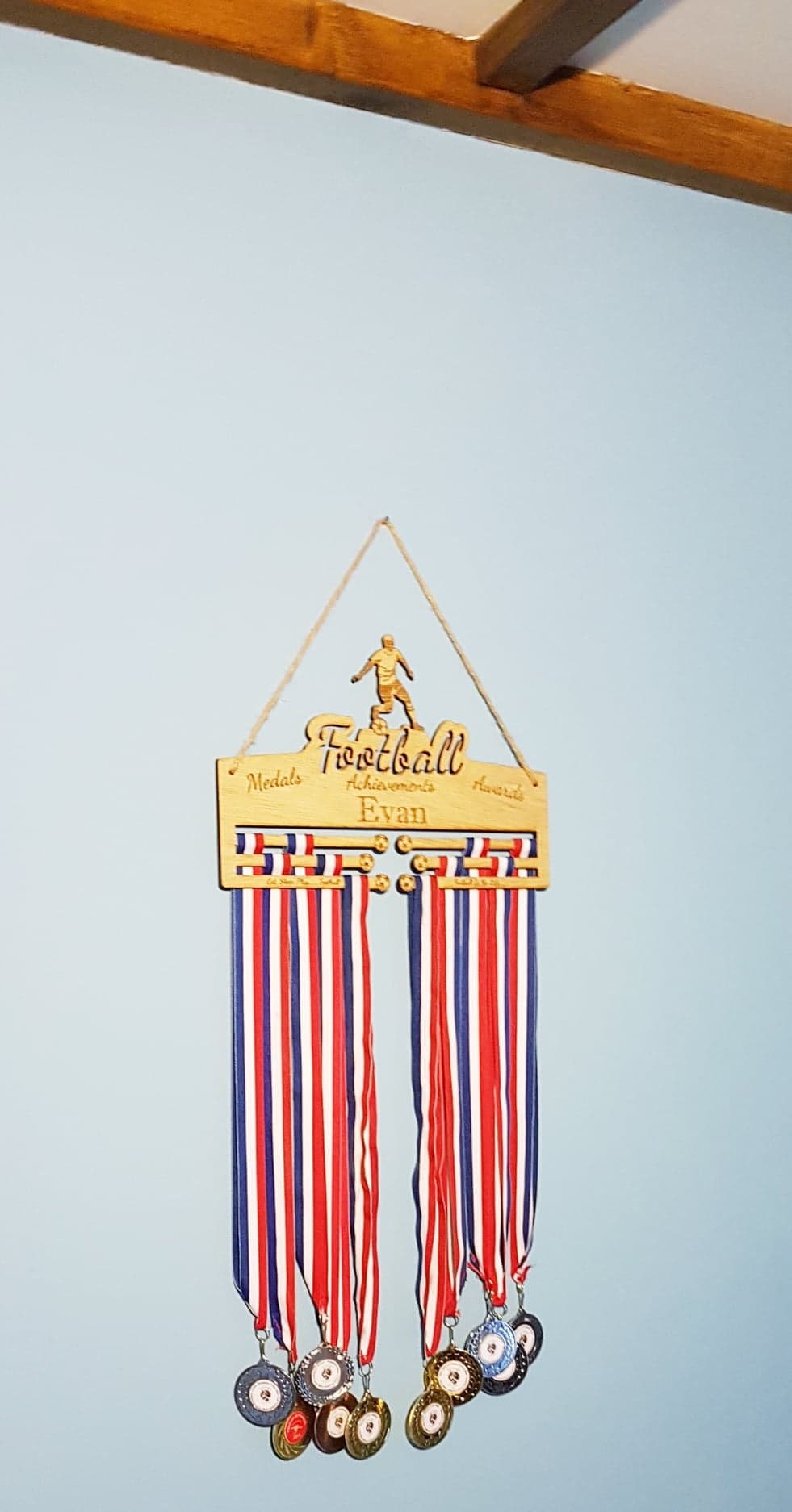 Oak Veneer Football Medal Holder - Etsy UK