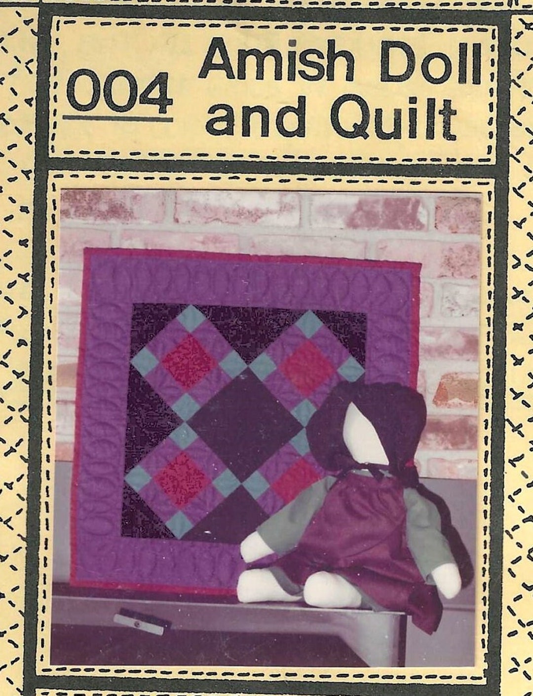 Quilt Template Amity Amish Inspired Design #004 Amish Doll and Quilt ...