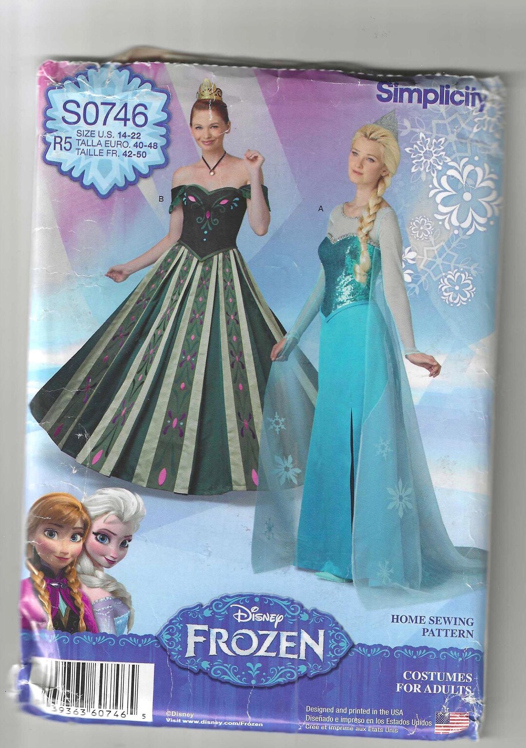 Simplicity S0746 Pattern Costumes Frozen Misses Costumes Frozen Anna ...