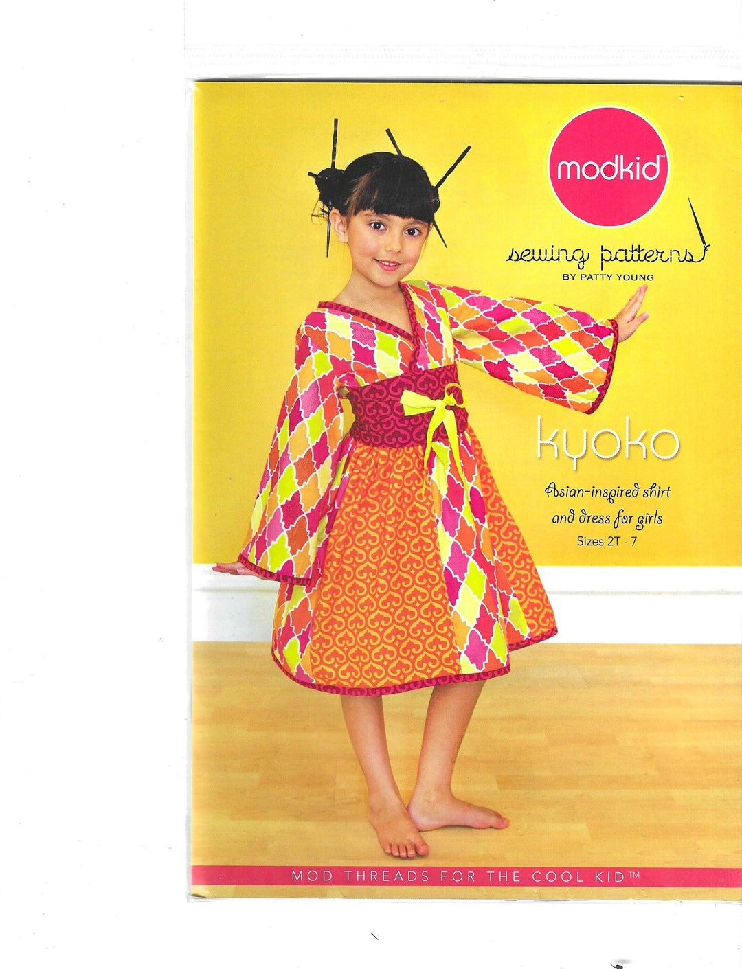 Modkid Sewing Pattern by Patty Young KYOKO Girls Asian Inspired Dress Sizes 2T - 7 Sewing ...