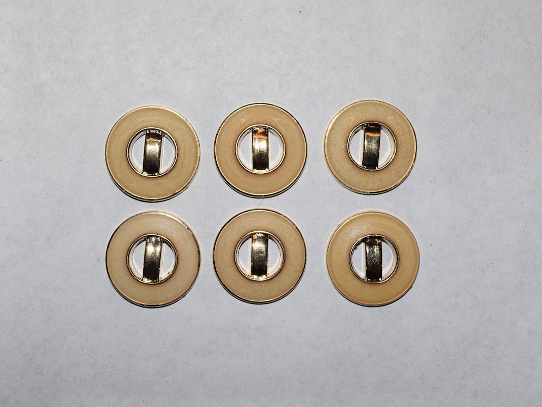 Modern Tan or Taupe Buttons Plastic Round Open Center Buttons 6 - 1 ...