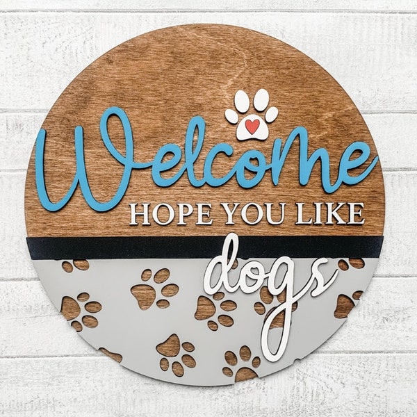 Dog Welcome Sign - Etsy UK