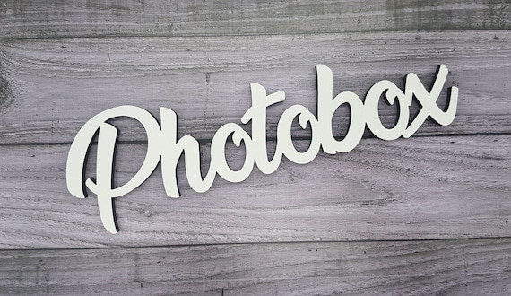 Schriftzug Photobox aus Holz in weiß | Etsy