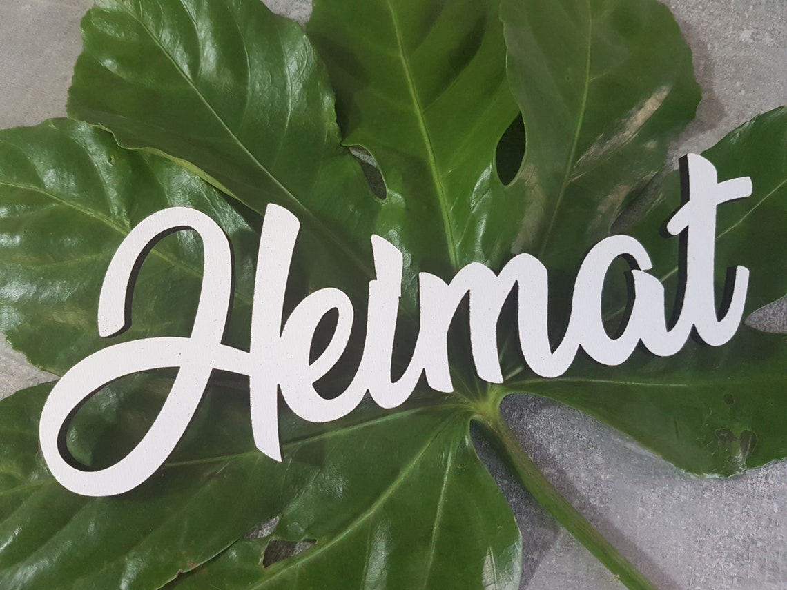 Schriftzug Heimat aus Holz in weiß Home | Etsy