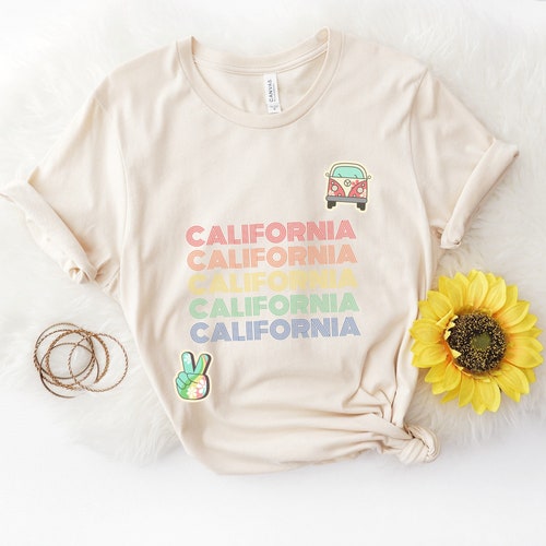 California Map Shirt T-shirt Tee / California Gifts / - Etsy