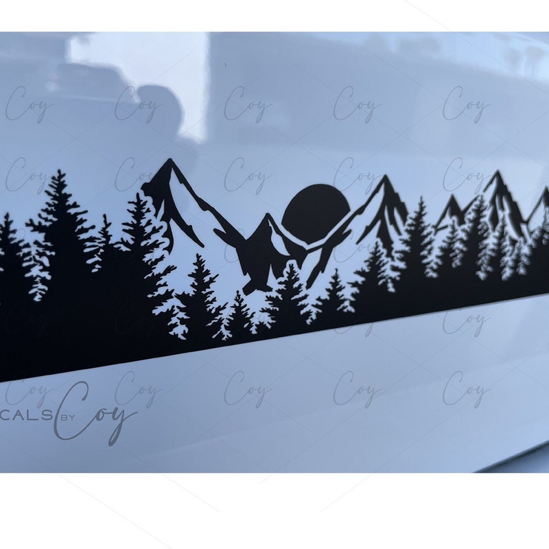 Mountain Car Decal - Etsy