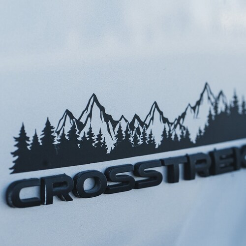 For Subaru Emblem Overlay Mountain Pines Vinyl Sticker | Etsy