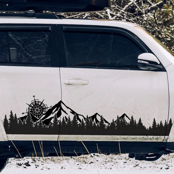 Mountain Car Decal - Etsy