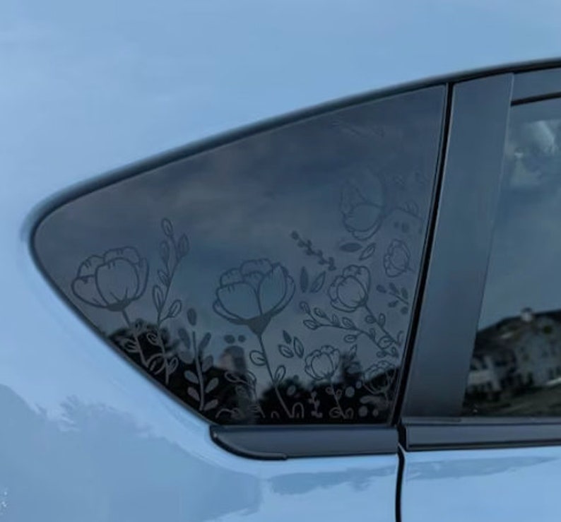 Poppy Flowers Quarter Window Decal – Compatible With Subaru Crosstrek ...