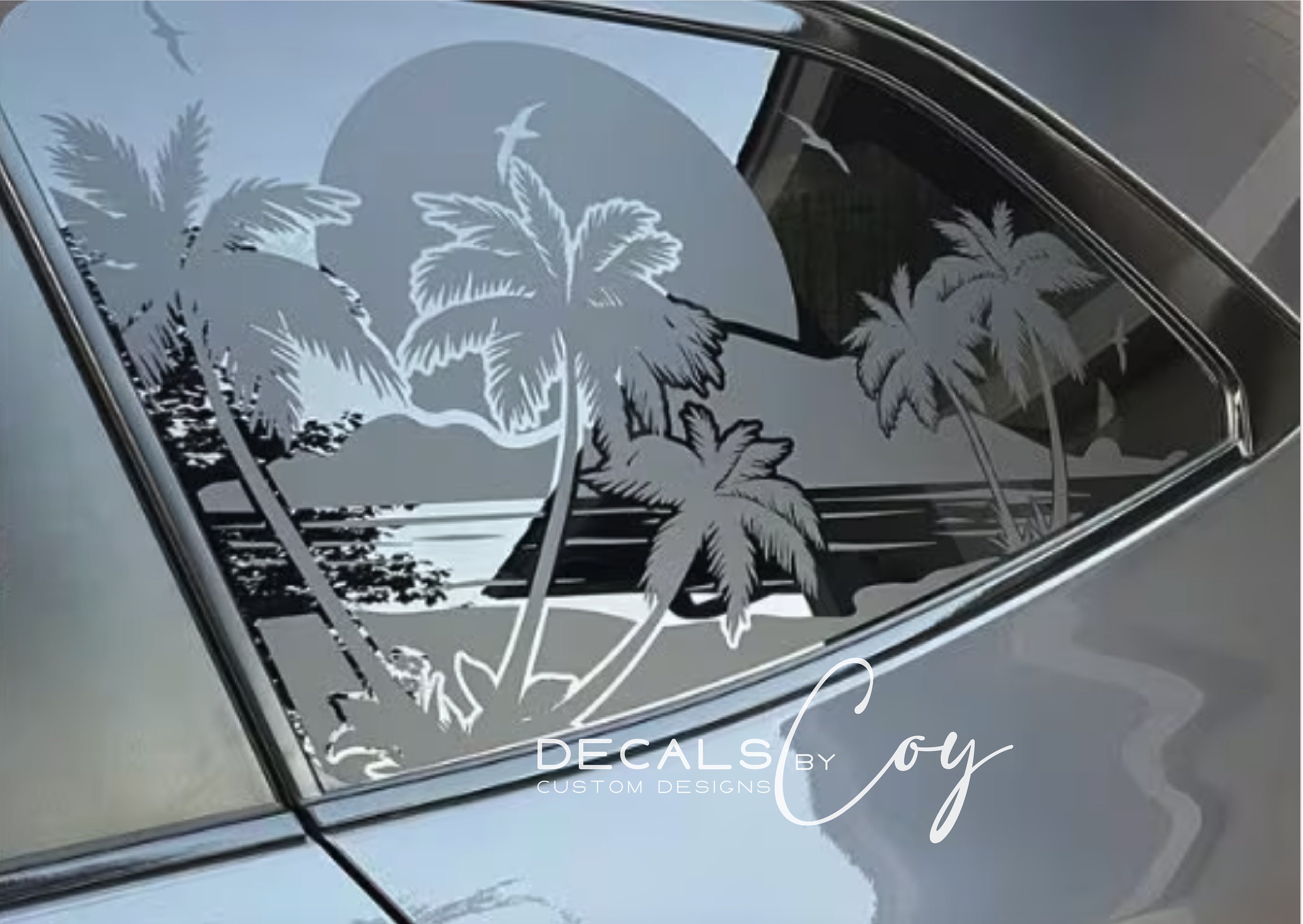 Fits for 19 24 Ascent custom Car Rear Quarter Rear Window Decal Car Side back Window Overlay Sticker Nature Trees Ocean Vacation Vinyl Etsy