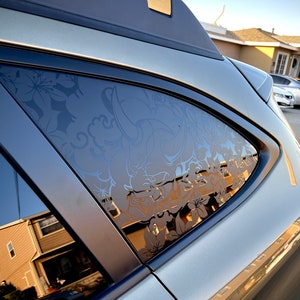 Demon Flowers Quarter Window Decal – Compatible With Subaru Outback ...
