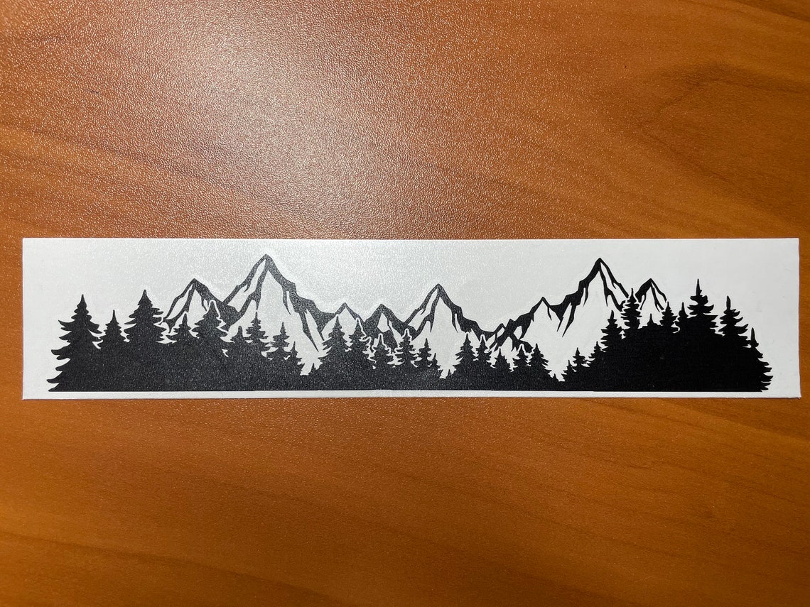 Vinyl Mountain and Trees Decal Car Emblem Graphic Vinyl - Etsy