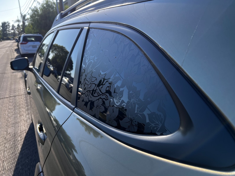 Demon Flowers Quarter Window Decal – Compatible With Subaru Outback ...