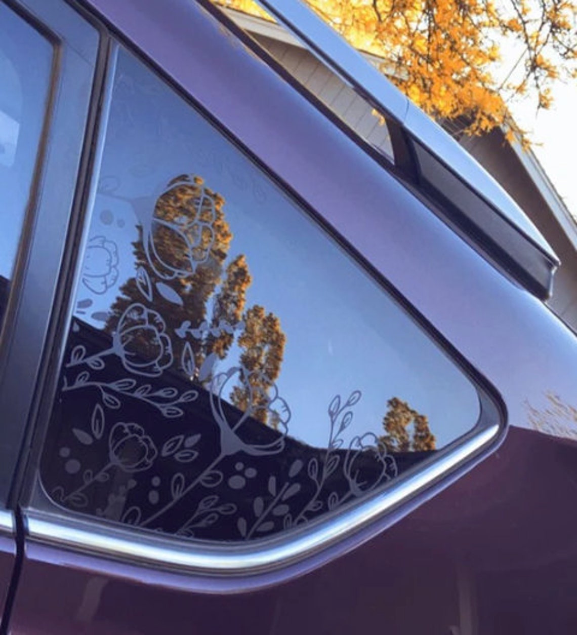 Poppy Flowers Quarter Window Decal – Compatible With Toyota RAV4 2006 ...