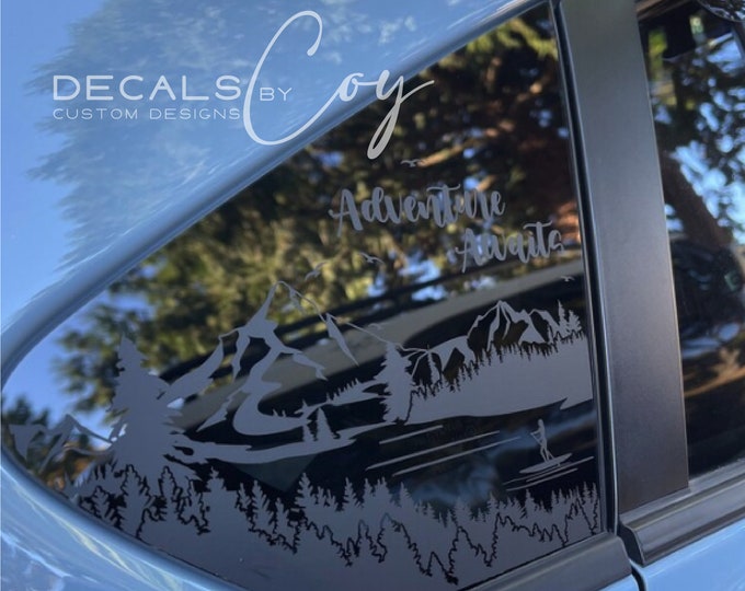 Kit of 2 Victorian Endless Decal Rear Windows Fits Jeep Grand Cherokee ...