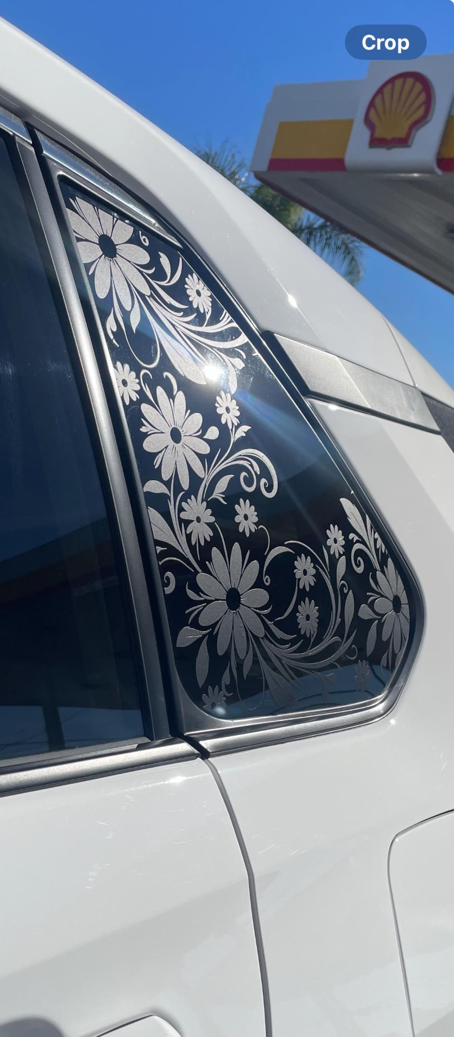 Floral Quarter Window Decal – Compatible With Toyota RAV4 2013–2027 ...