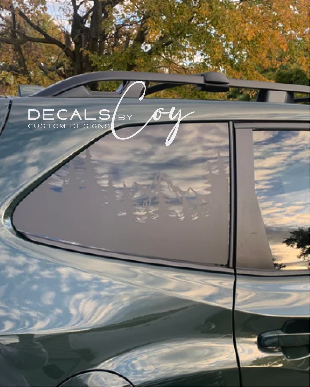 Mountain & Trees Vinyl Decal – Compatible With Forester-style Vehicles ...