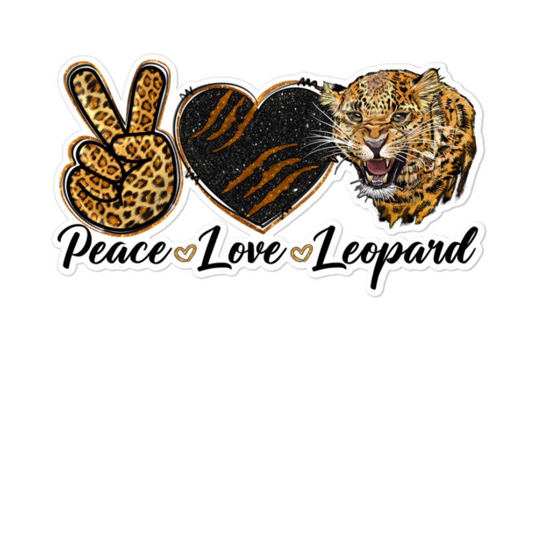 Peace Love Lion Head Sticker - Etsy