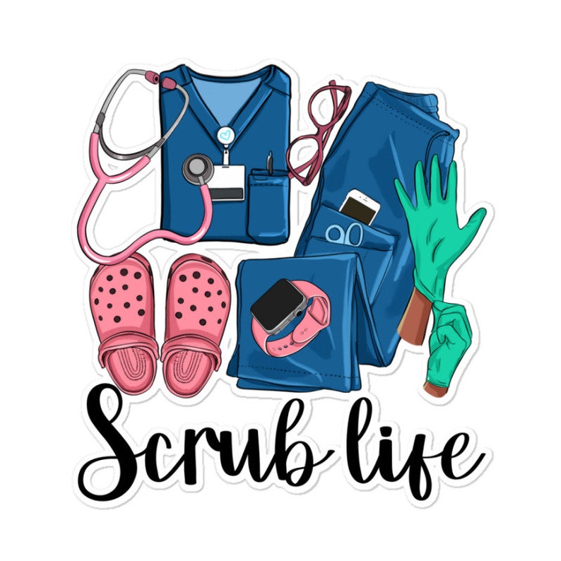 Scrub Life Nurse Sticker - Etsy