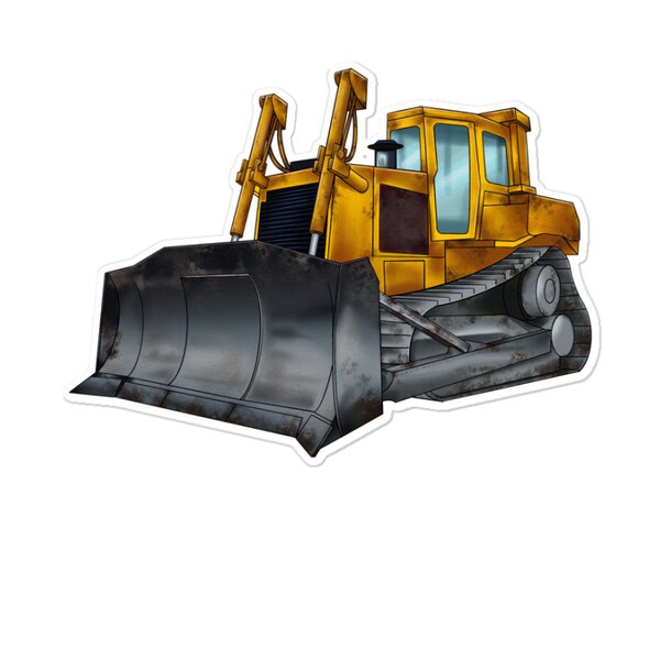 Bulldozer Birthday Card - Etsy