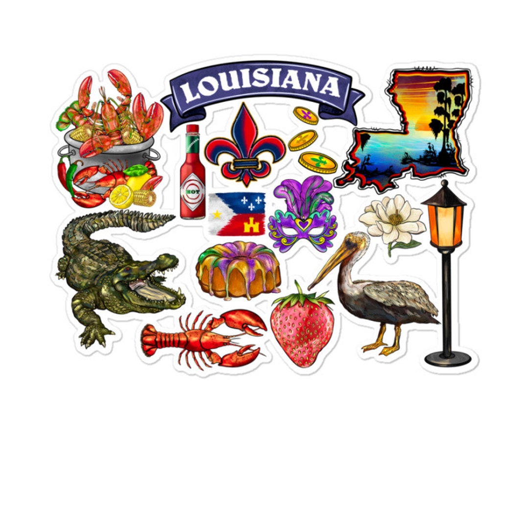 Preview Louisiana State Sticker - Etsy
