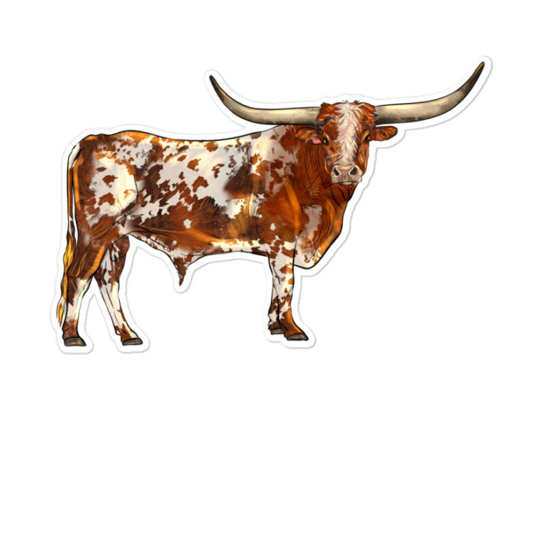 Texas Longhorn Sticker - Etsy