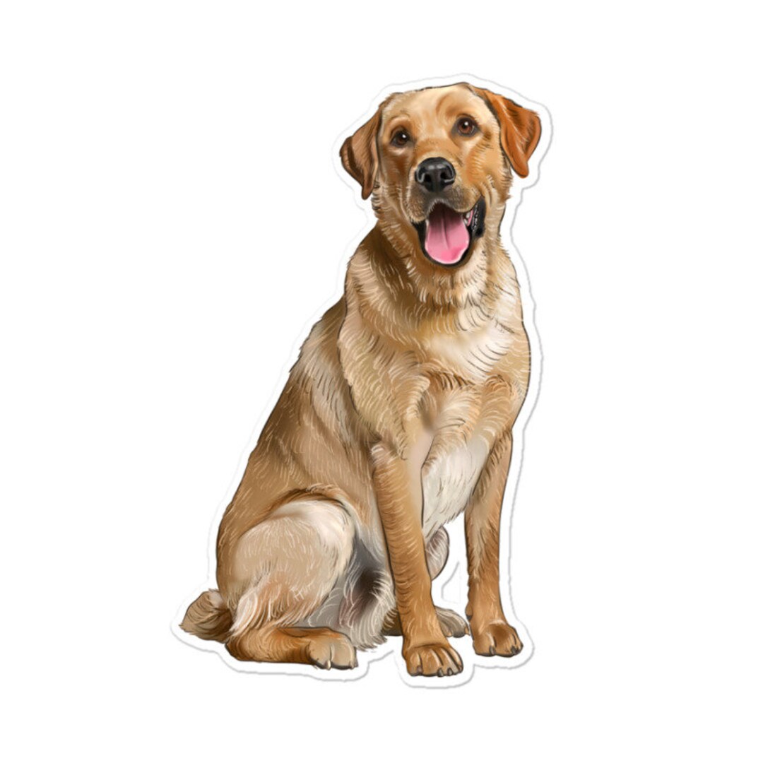 Labrador Retriever Llustrations Sticker - Etsy