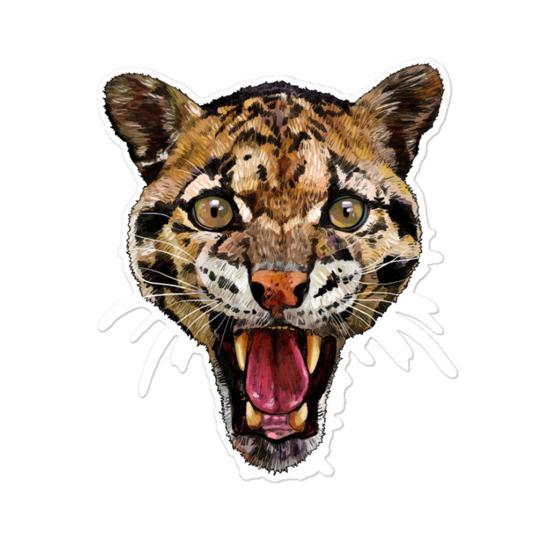 Ocelot Head Sticker - Etsy
