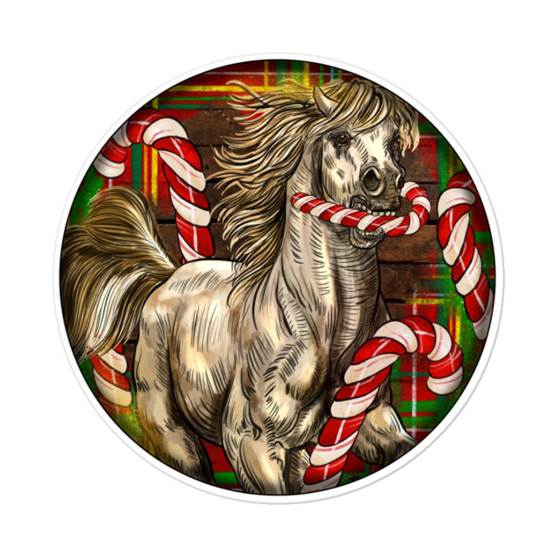 Percheron Horse Christmas Sticker - Etsy
