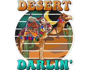 Desert Sticker Camel Sticker Pyramid Sticker Desert Scene - Etsy
