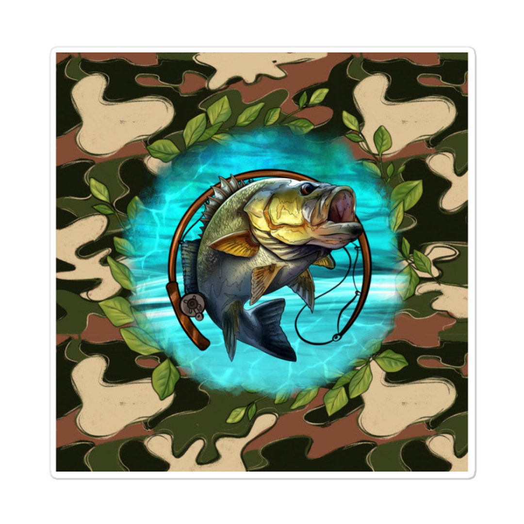 Fishing Camouflage Sticker - Etsy