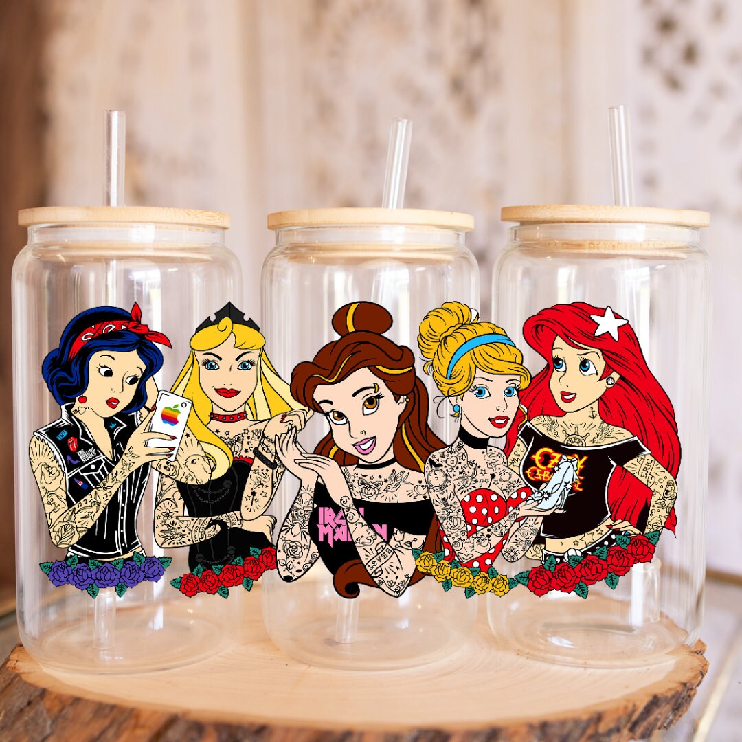 Gothic Tatted Princesses, Ariel, Snow White, Aurora, Cinderella and ...