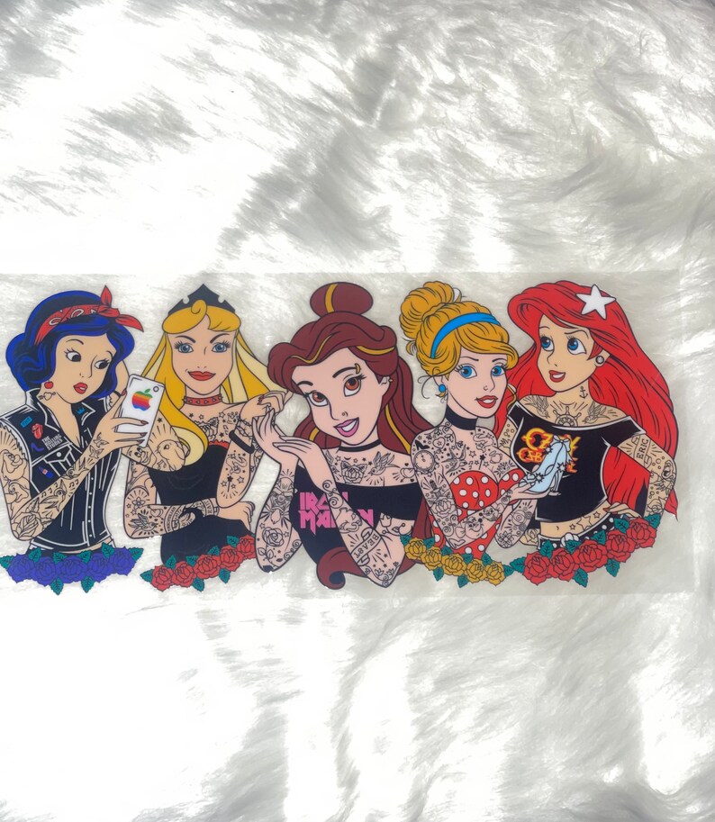 Gothic Tatted Princesses, Ariel, Snow White, Aurora, Cinderella and ...