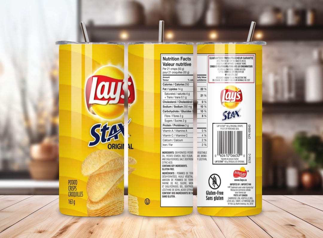 Lays Chips Tumbler, Funny Lays Chips Cup Skinny Tumbler 20oz, Stainless ...