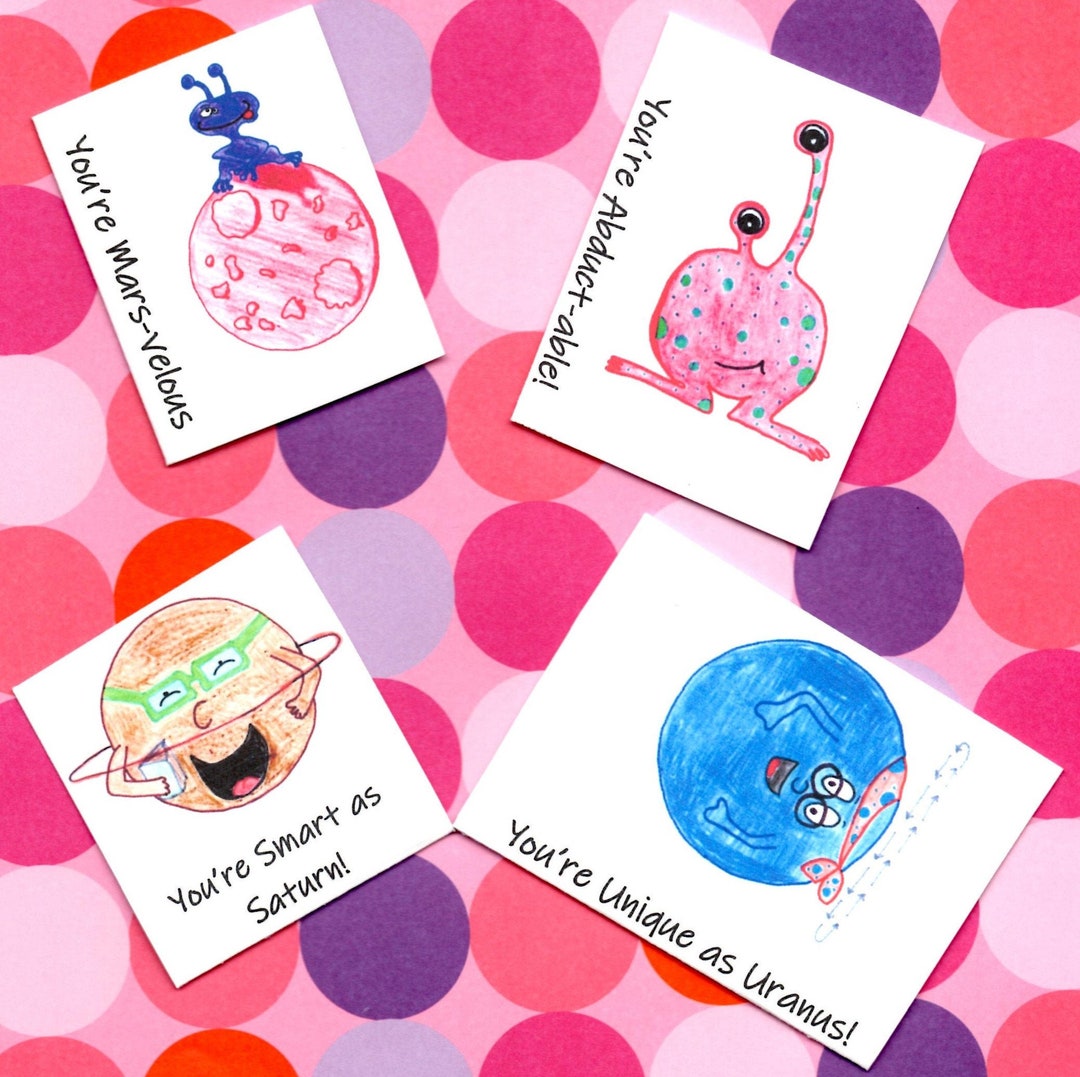 Space Kids Valentines Variety Pack - Etsy