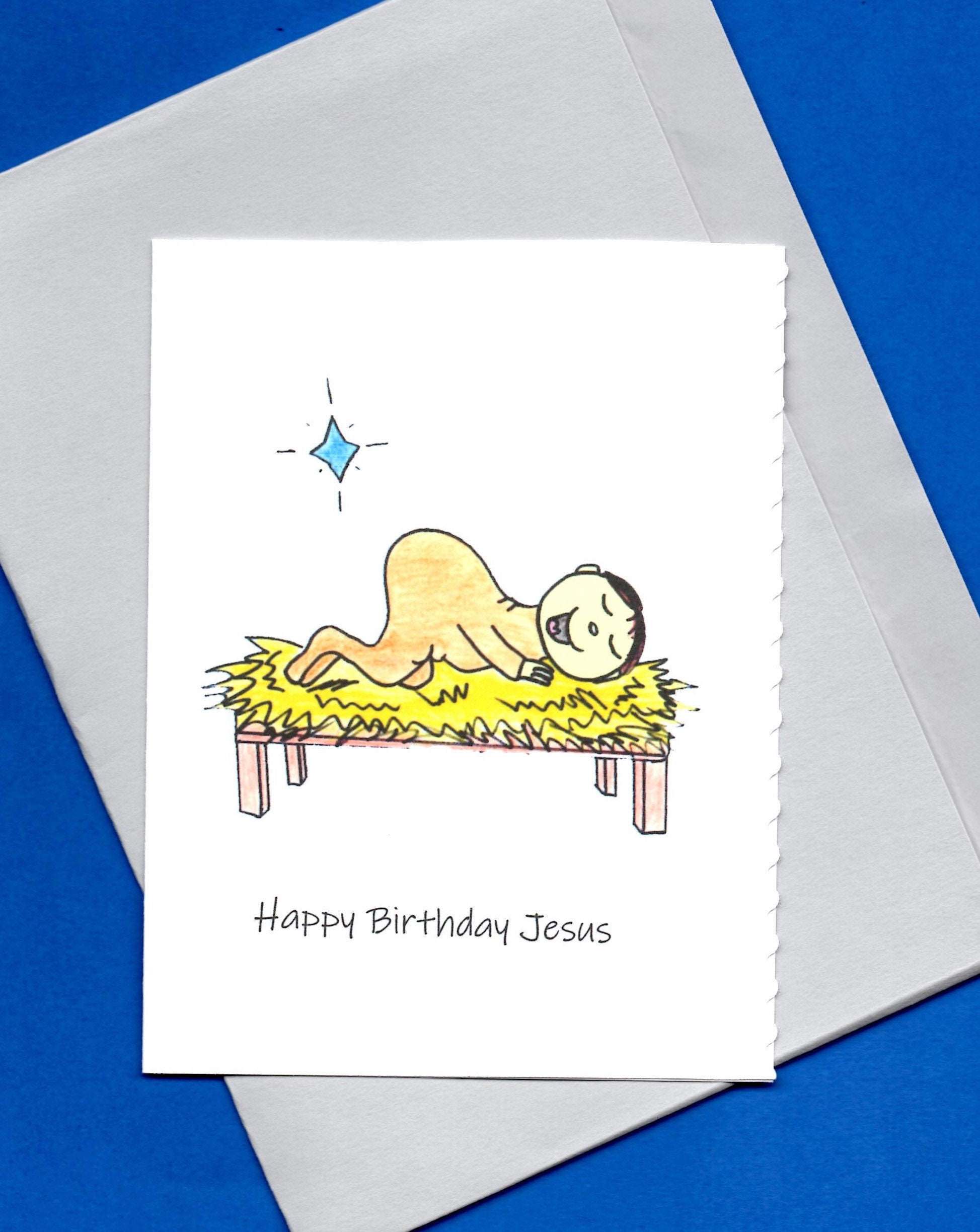 Celebrate the Joy of Christmas With Happy Birthday Baby Jesus Card - Etsy