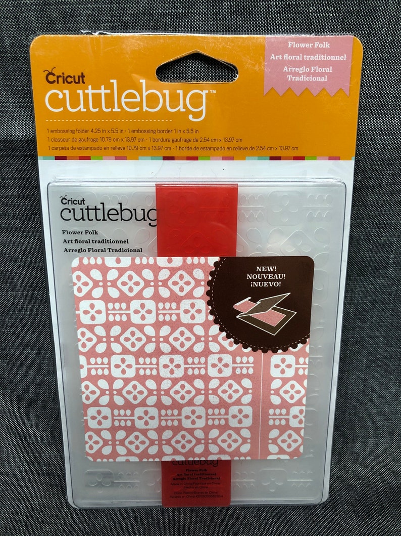 Flower Folk - Cuttlebug Embossing Folder - A2 and Border - New in ...