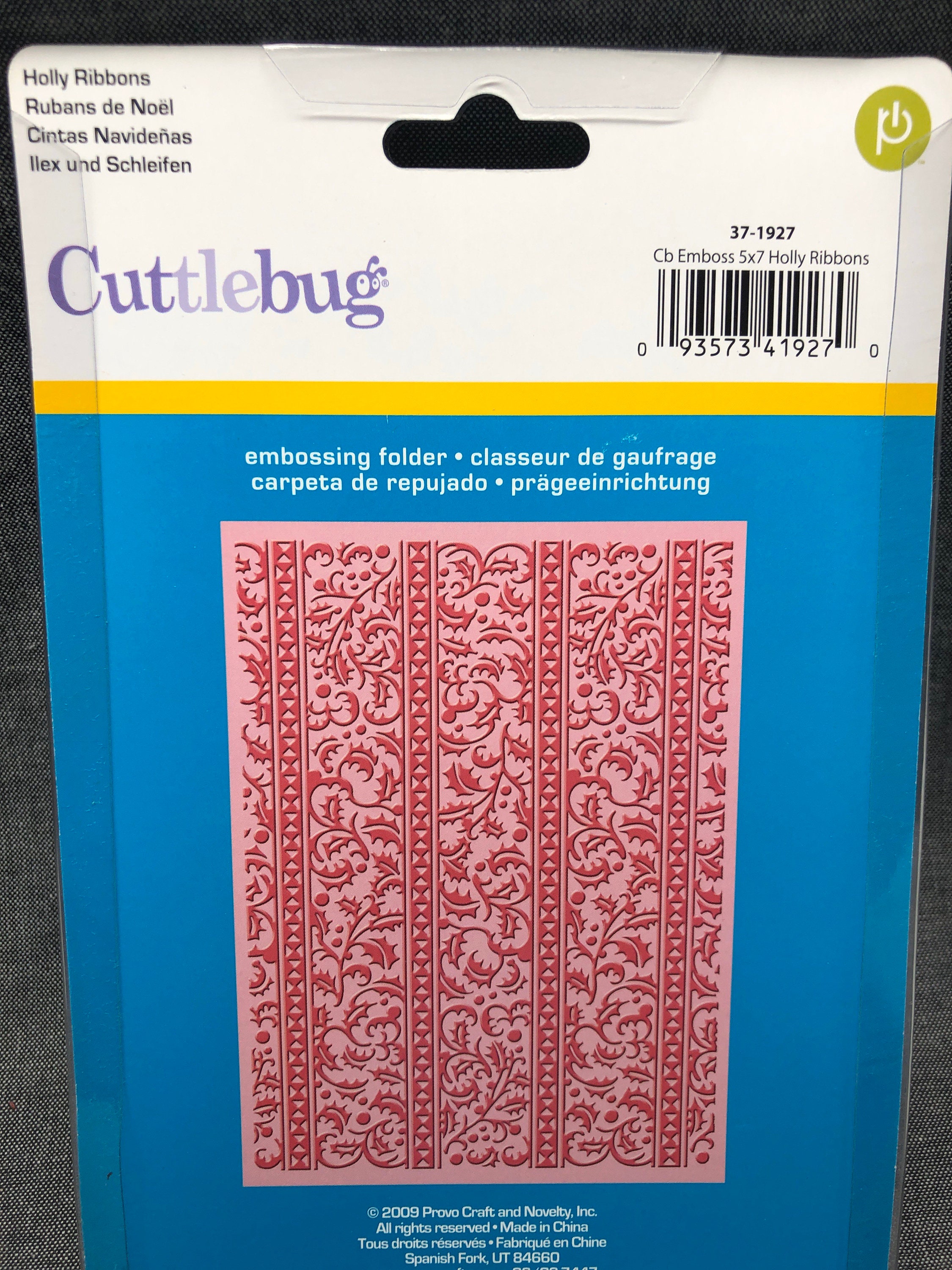 Holly Ribbons - Cuttlebug Embossing Folder - 5”x7” - New in Packaging ...
