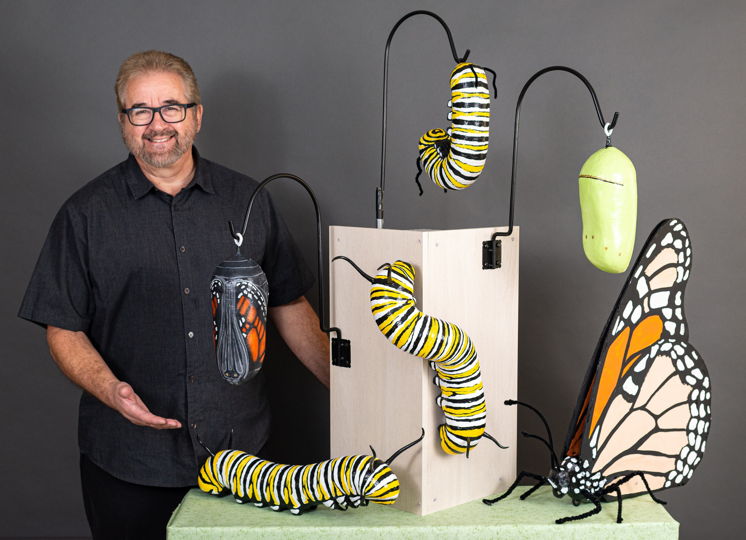 21 Inch Monarch Caterpillar Sculpture. Hand-crafted Using | Etsy New ...